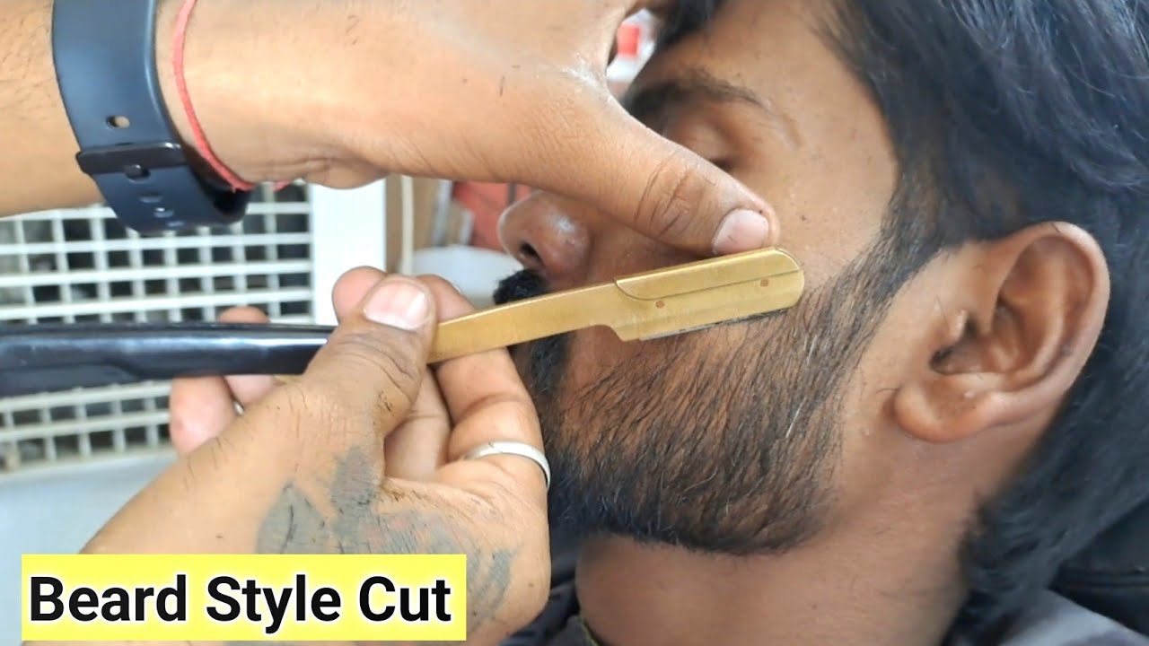 Dadhi Katne ka Asaan Tarika || beard Style Cut for men || Sahil barber ...