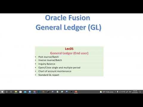 Oracle ERP Fusion - General Ledger(GL) -05 اوراكل فيوجن - الاستاذ العام - YouTube