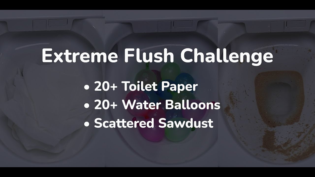 Extreme Flush Test - 20+ Toilet Papers, Water Balloons, and Scattered ...