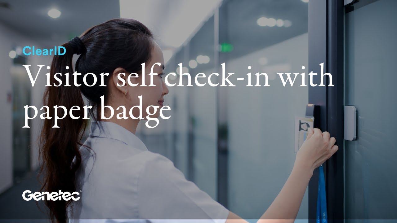 ClearID visitor self check-in with paper badge - YouTube