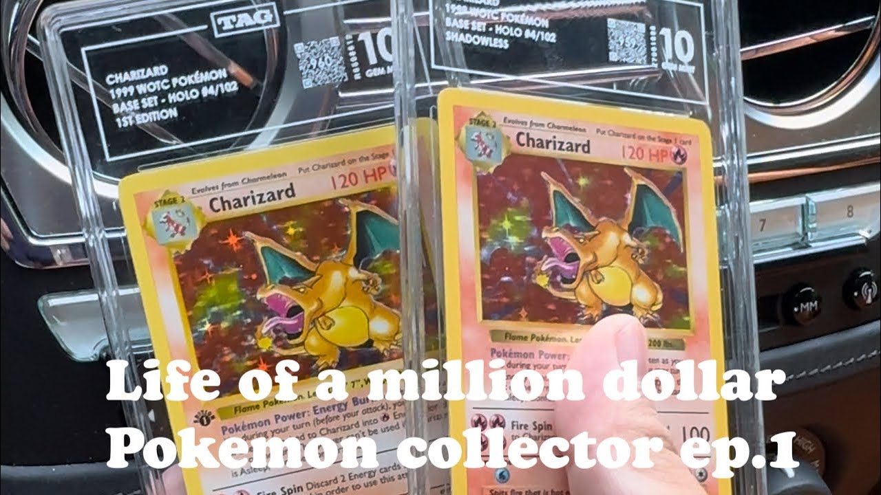 Life of a million dollar collector ep.1: TAG 10 1st edition Charizard ...