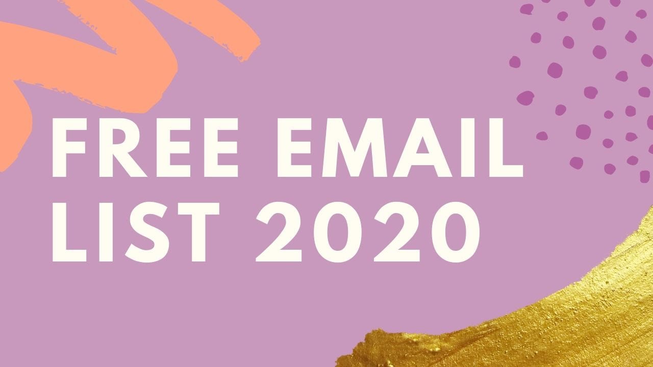 Free Email list download 2020 '' for marketing' - YouTube