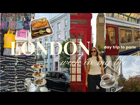 LONDON TRAVEL VLOG 🇬🇧☎️ first time in London! Sightseeing, eating, shopping, & a day trip to Paris!