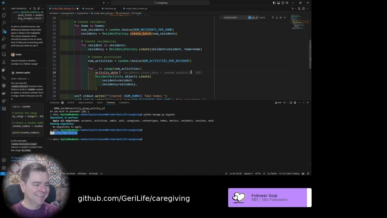 e41 - Generate fake data with a Django management command - YouTube