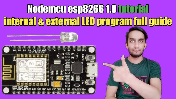 Blink External Led With Nodemcu Esp8266 Abstract Technology NodeMcu
