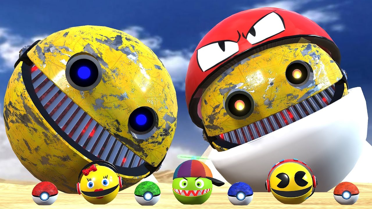Robot Pacman vs Cartoon Cat vs Ms Pacman vs Scary Pacman c88 - YouTube