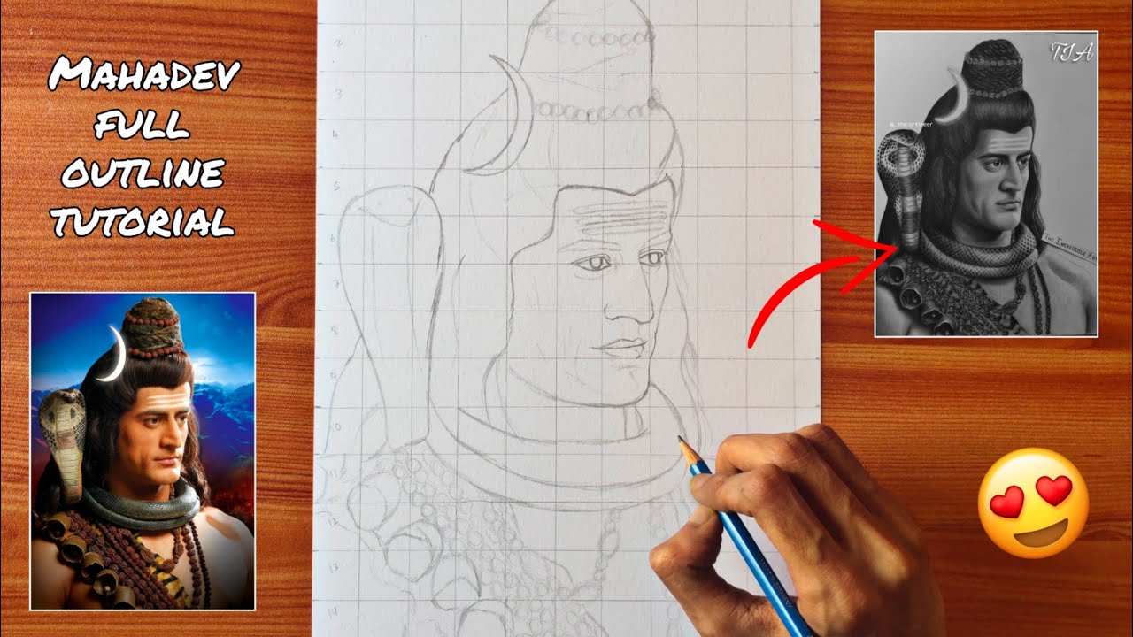 How to draw Mahadev | Outline Tutorial | Mohit Raina | T.I.A - YouTube