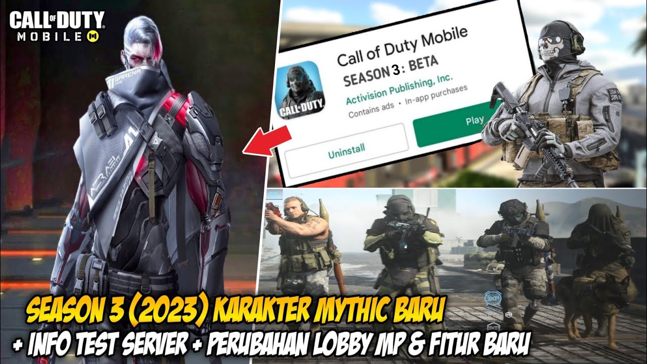 Season 3 (2023) mythic karakter baru + test server + perubahan lobby MP ...