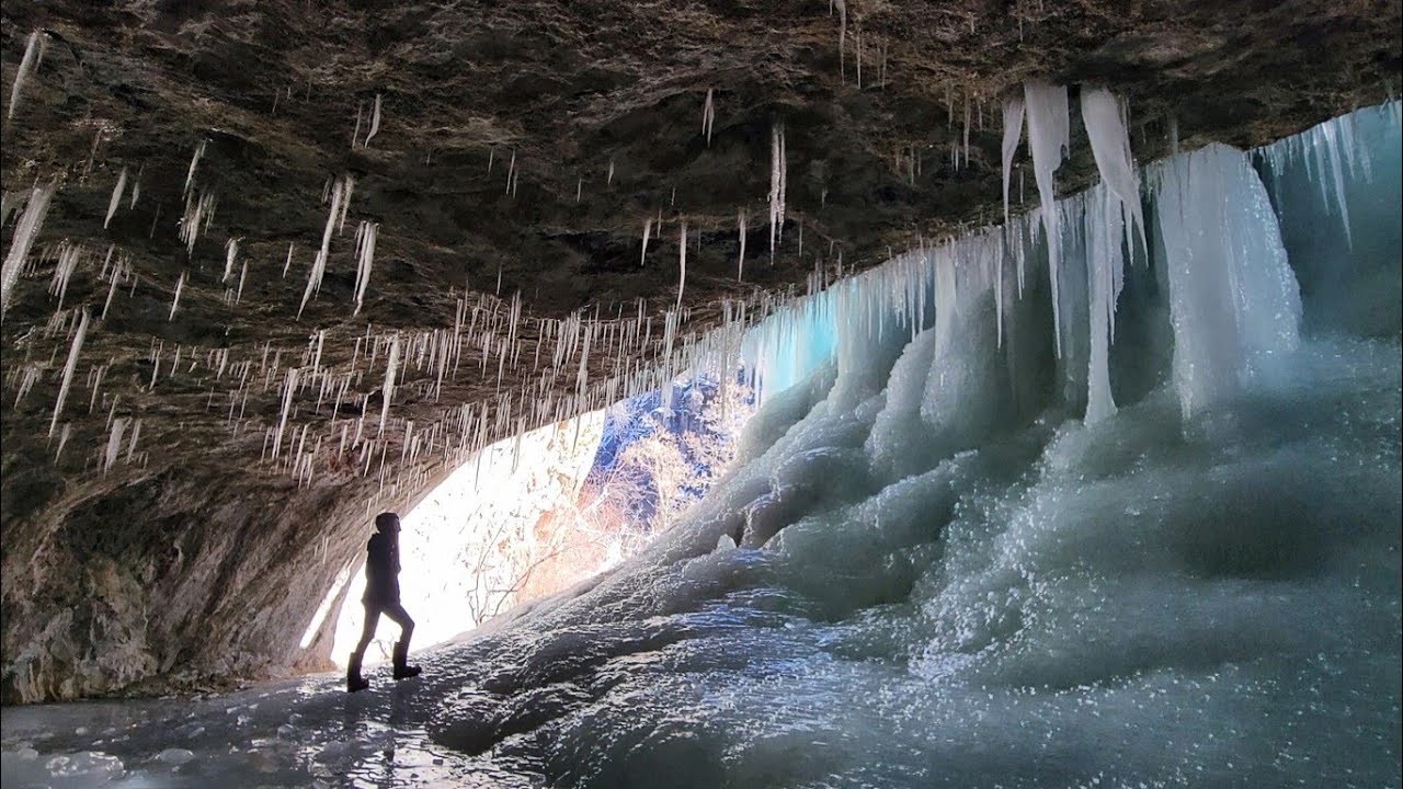 exploring ice caves in colorado - YouTube