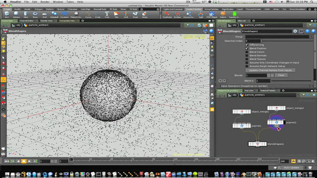 Houdini Particles And Dynamics Tutorial Part 2 Particle Explosion Youtube