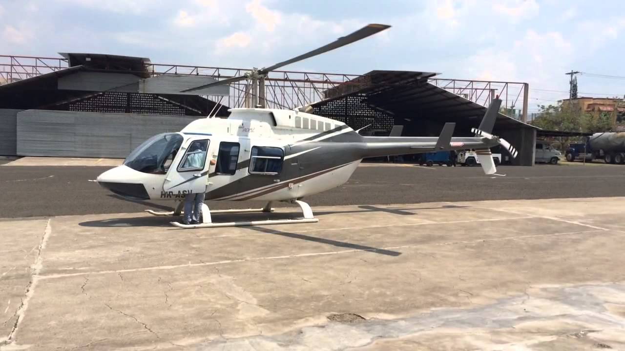 Bell 206L4 final flight towards its new owner - YouTube