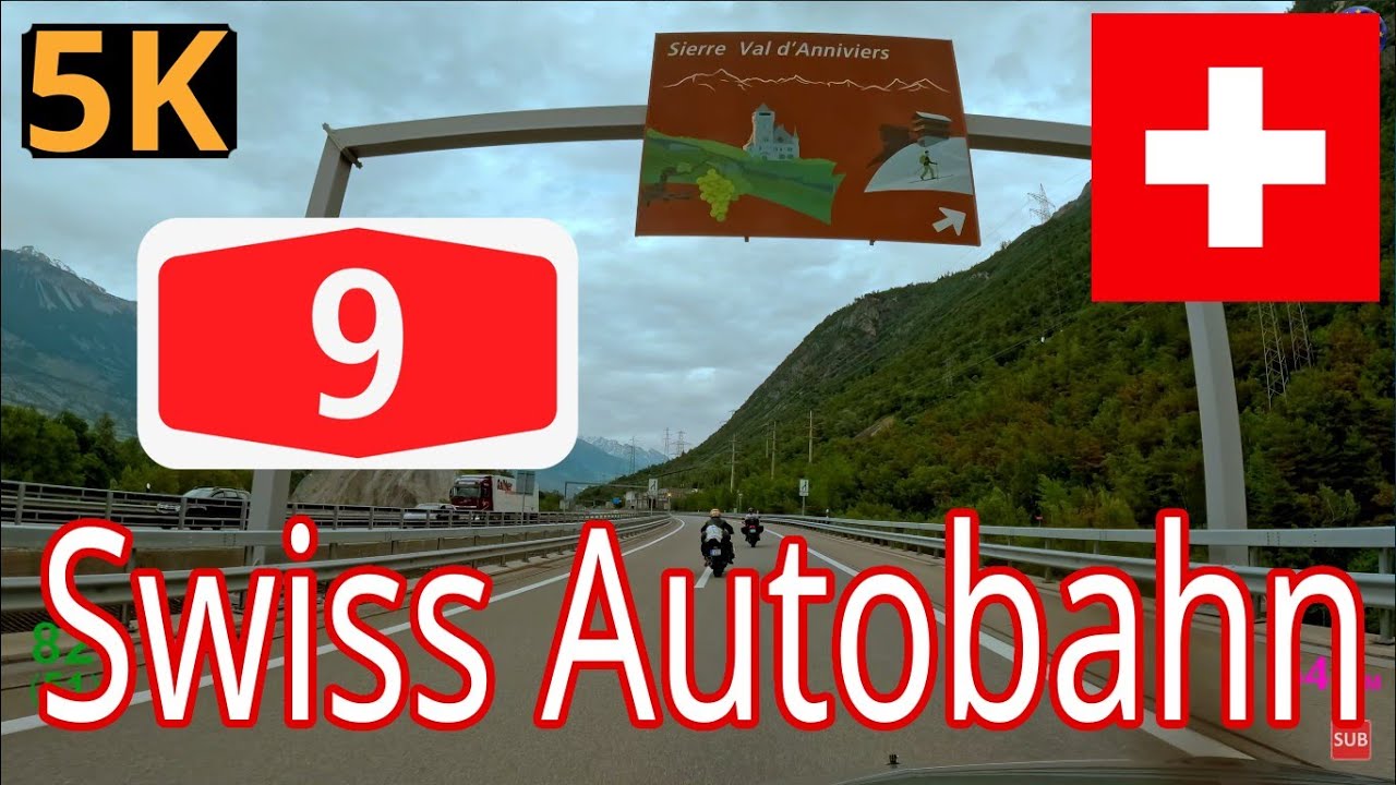 Switzerland 🇨🇭 motorway A9 🚘 passt Sion and Sierre - YouTube
