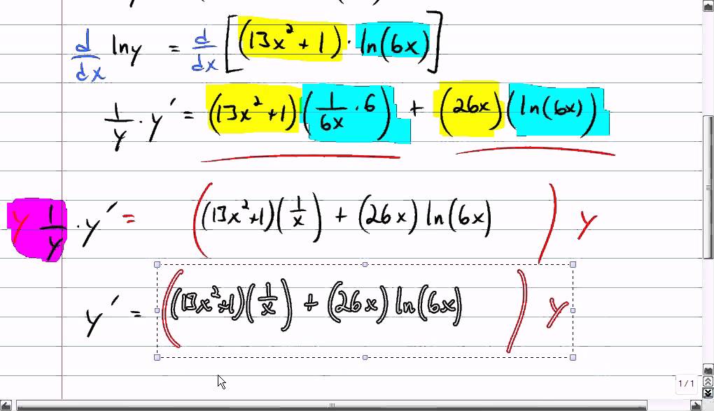 Logarithmic Differentiation - YouTube
