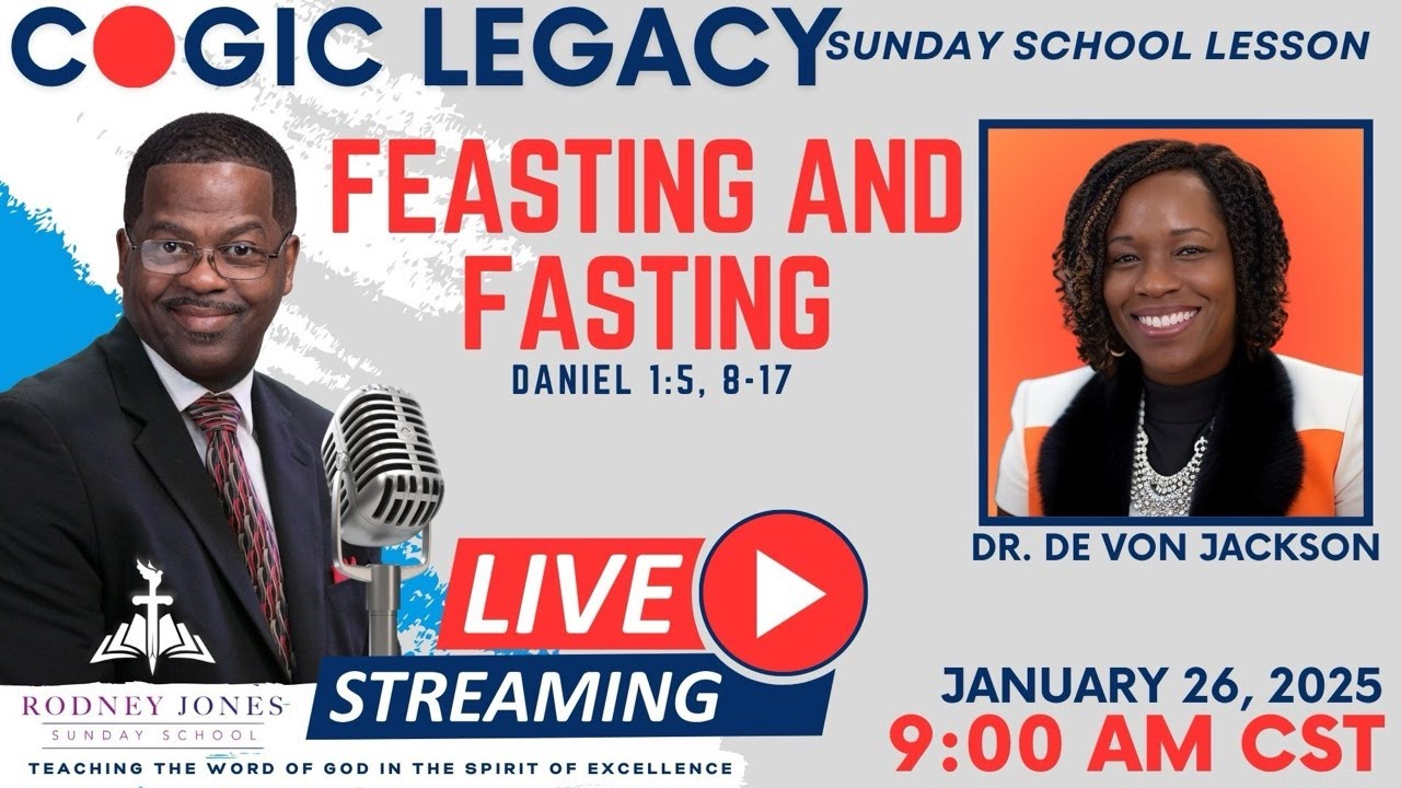 Dr. Rodney Jones presents LIVE the COGIC Legacy Sunday School Lesson ...