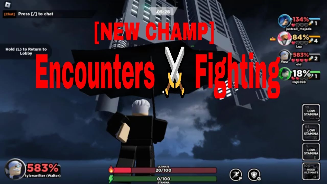 ROBLOX [NEW CHAMP] Encounters ⚔️ Fighting - YouTube