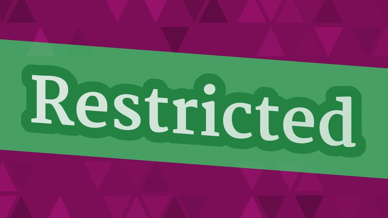 RESTRICTED pronunciation • How to pronounce RESTRICTED - YouTube