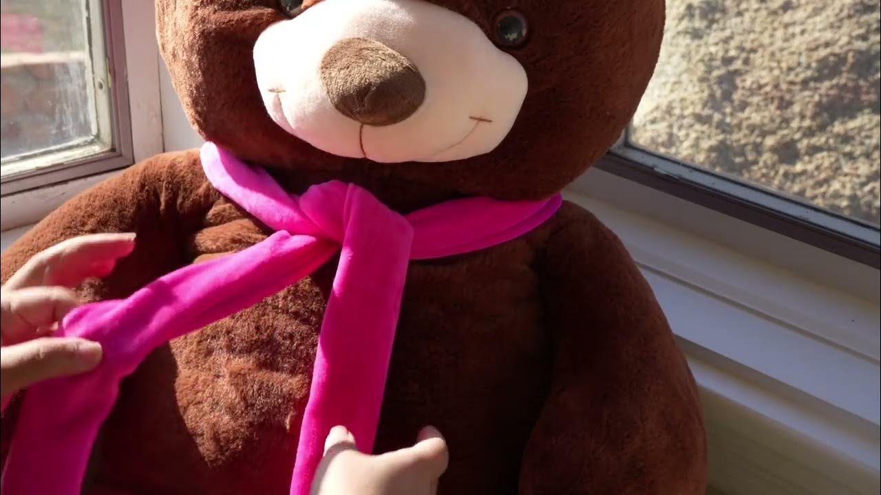simple bowtie for teddy bear - YouTube