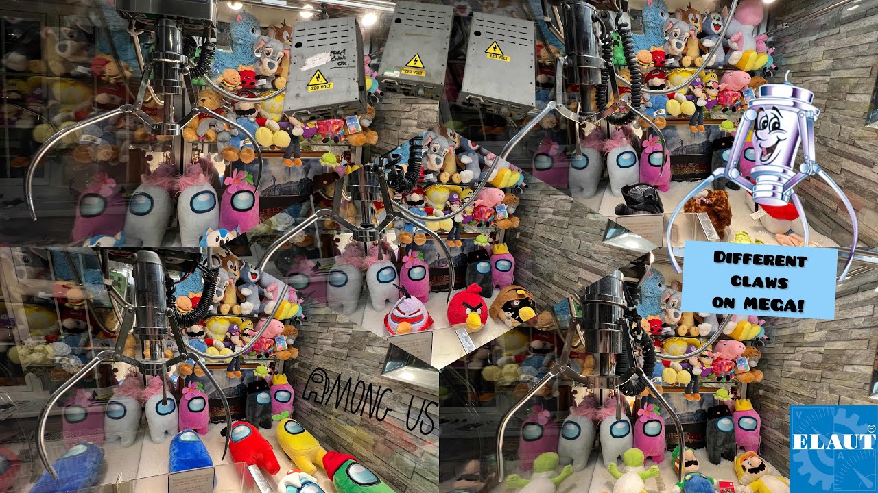 Playing My Claw Machine With Different Claws | 1996 Elaut Mega Crane ...