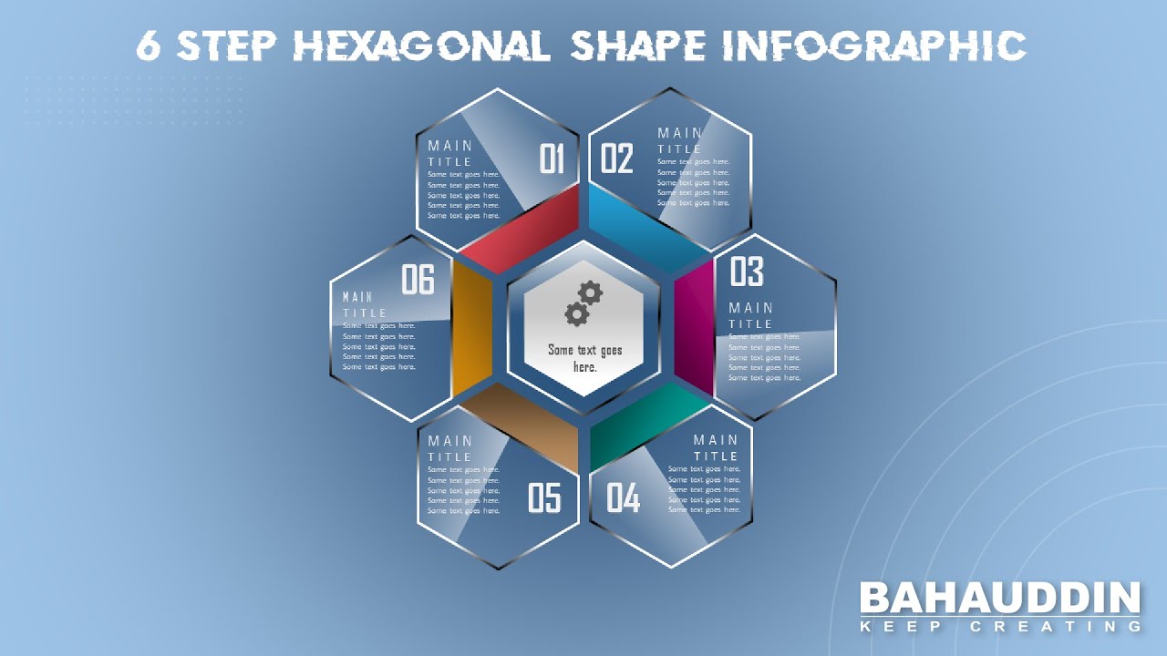 Create 6 Step HEXAGON Infographic Design in PowerPoint Presentation ...