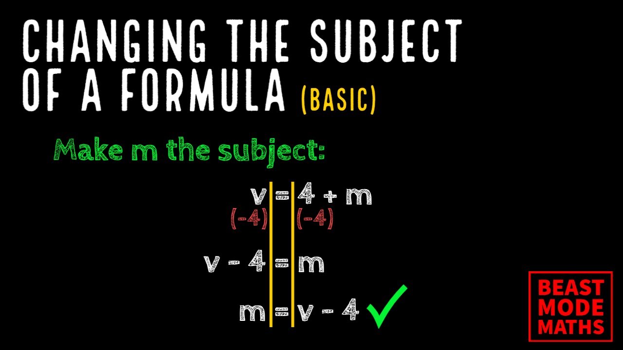 Changing the Subject (Rearranging Formulae) - Basic - YouTube
