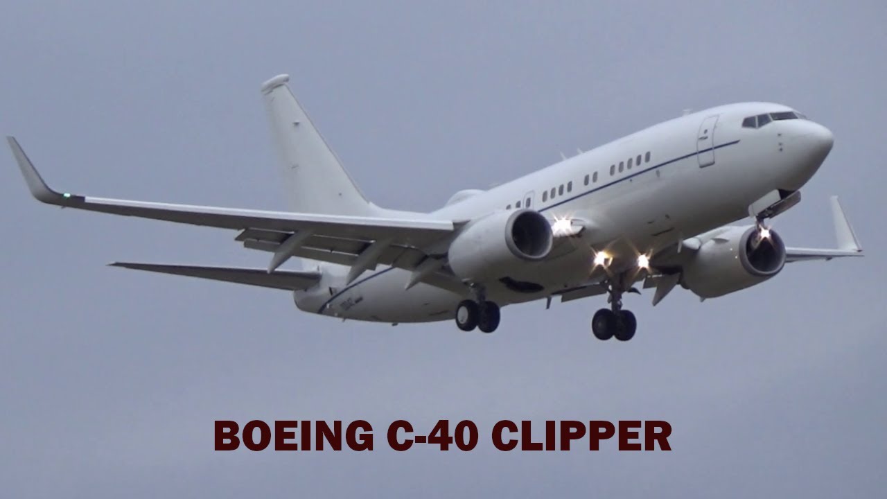 Boeing C-40 Clipper United States Air Force landing on EPRZ Rzeszów ...