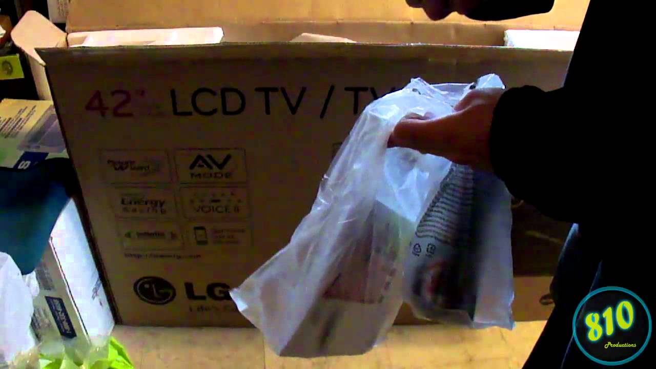 LG 42LK450 LCD HDTV Unboxing - YouTube