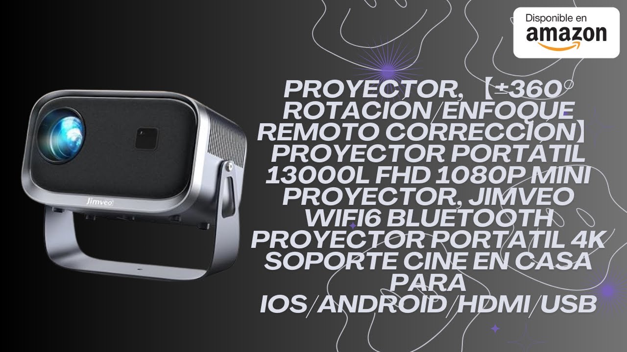 Proyector, 【±360° Rotación/Enfoque Remoto Corrección】 Proyector ...