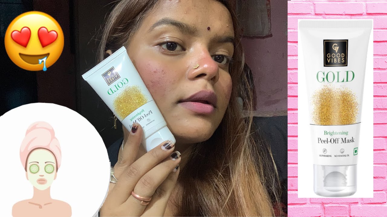 HONEST REVIEW OF goodvibes gold peel off mask | glowing skin | Khushbu ...