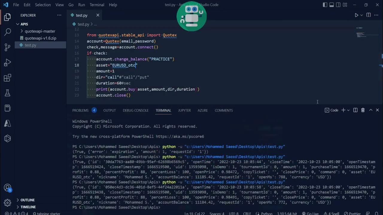 Exploring Quotex API with Python: A Beginner's Guide - YouTube