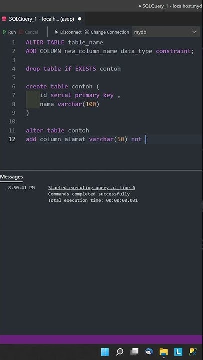 POSTGRESQL ADD COLUMN - YouTube