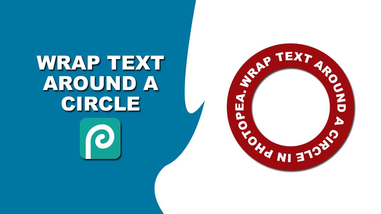 how to wrap text around a circle in photopea - YouTube