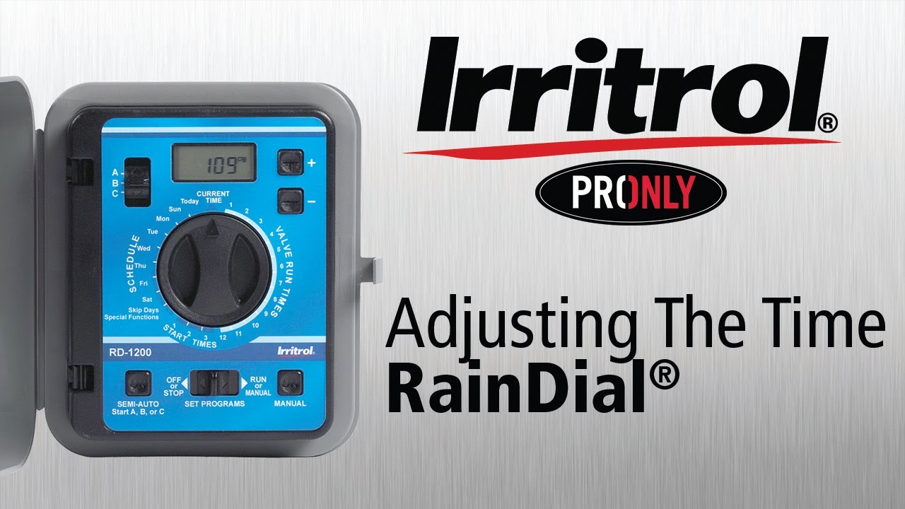 How to adjust the time on the Rain Dial Controller - YouTube
