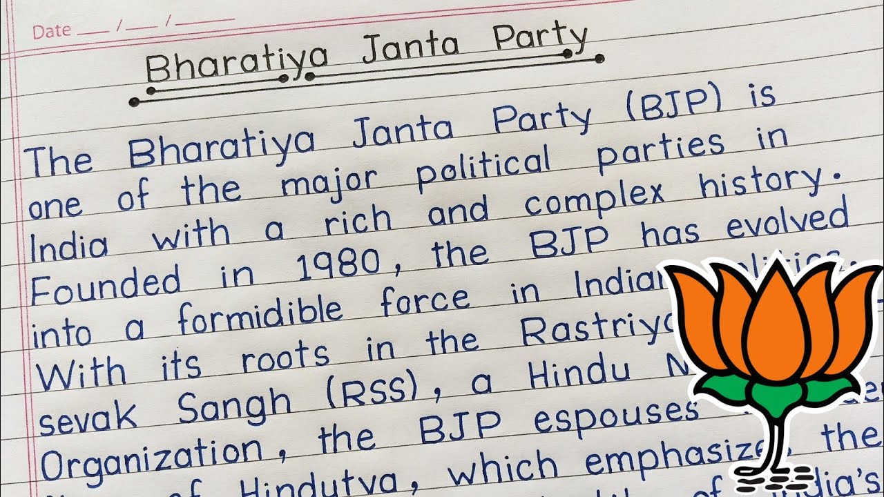 Best Article on Bharatiya Janta Party (BJP) | Essay on BJP | Bharatiya ...