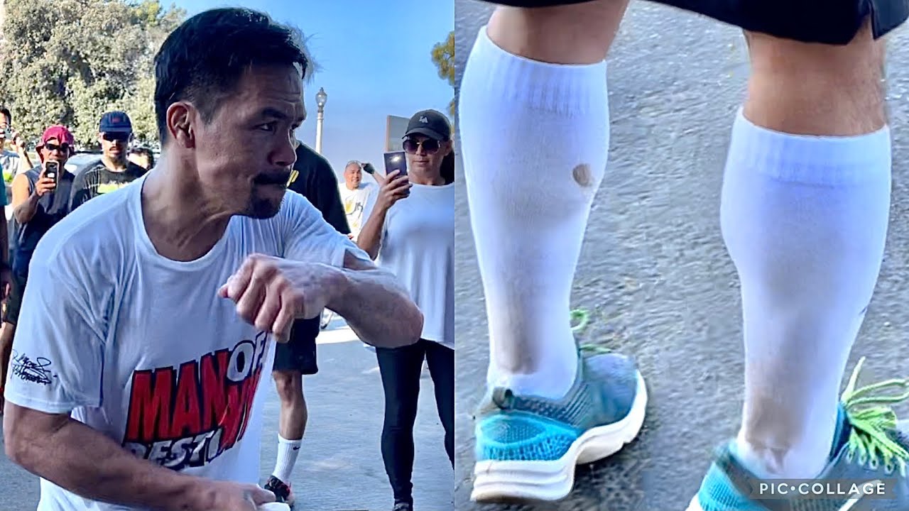 MANNY PACQUIAO MONSTER CALVES GIVES CRAZY FOOTWORK, TRAINING FOR ERROL ...