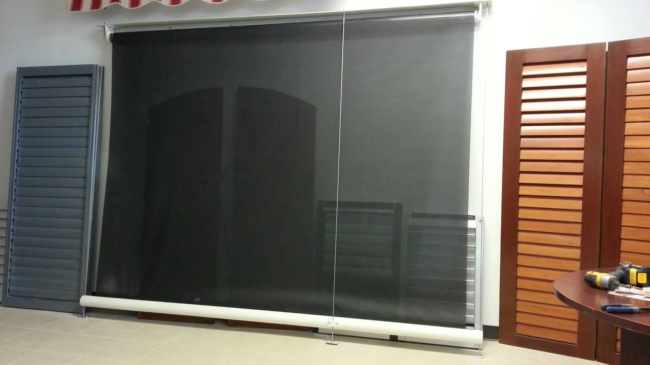 Cable Guided Shades, Cable Guided Screen - YouTube