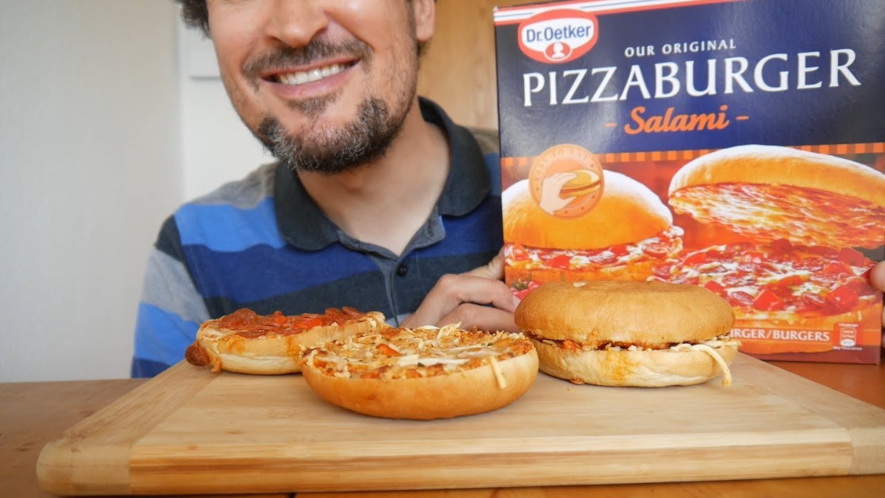 ASMR Eating Sounds – Pizza Burger – What?!? - YouTube