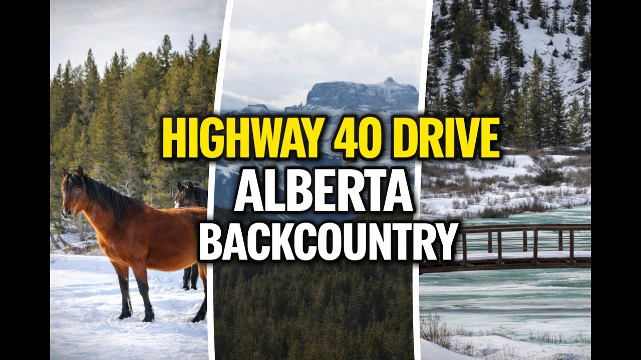 Alberta backcountry | Hwy 40 winter drive | Foothills of Alberta. - YouTube