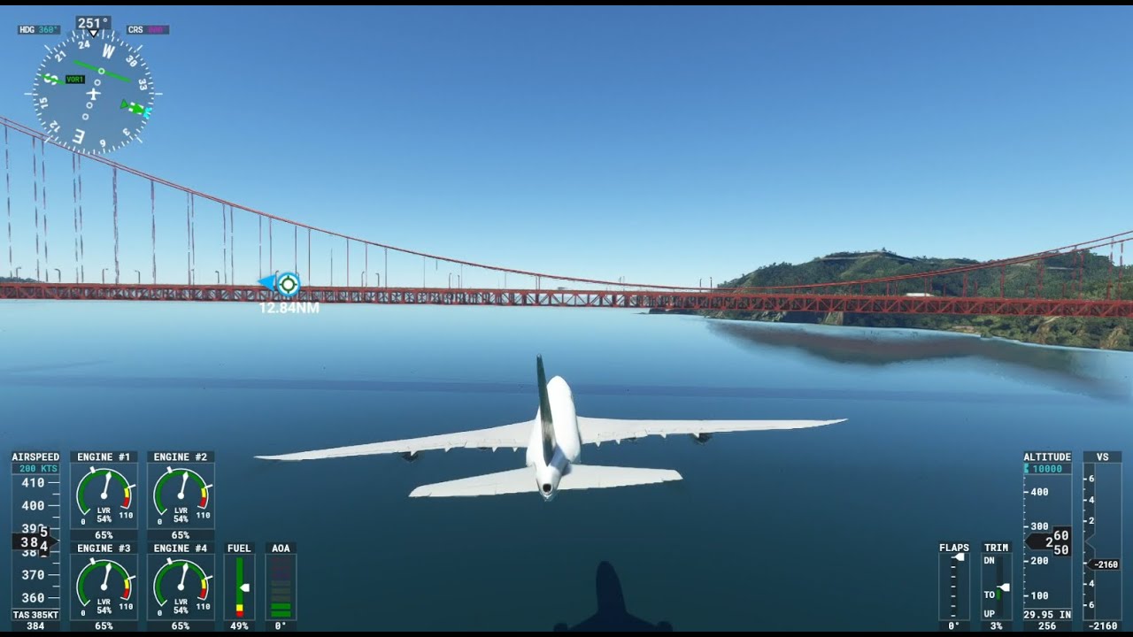 Flying under the Golden Gate Bridge with a Boeing 747 - YouTube