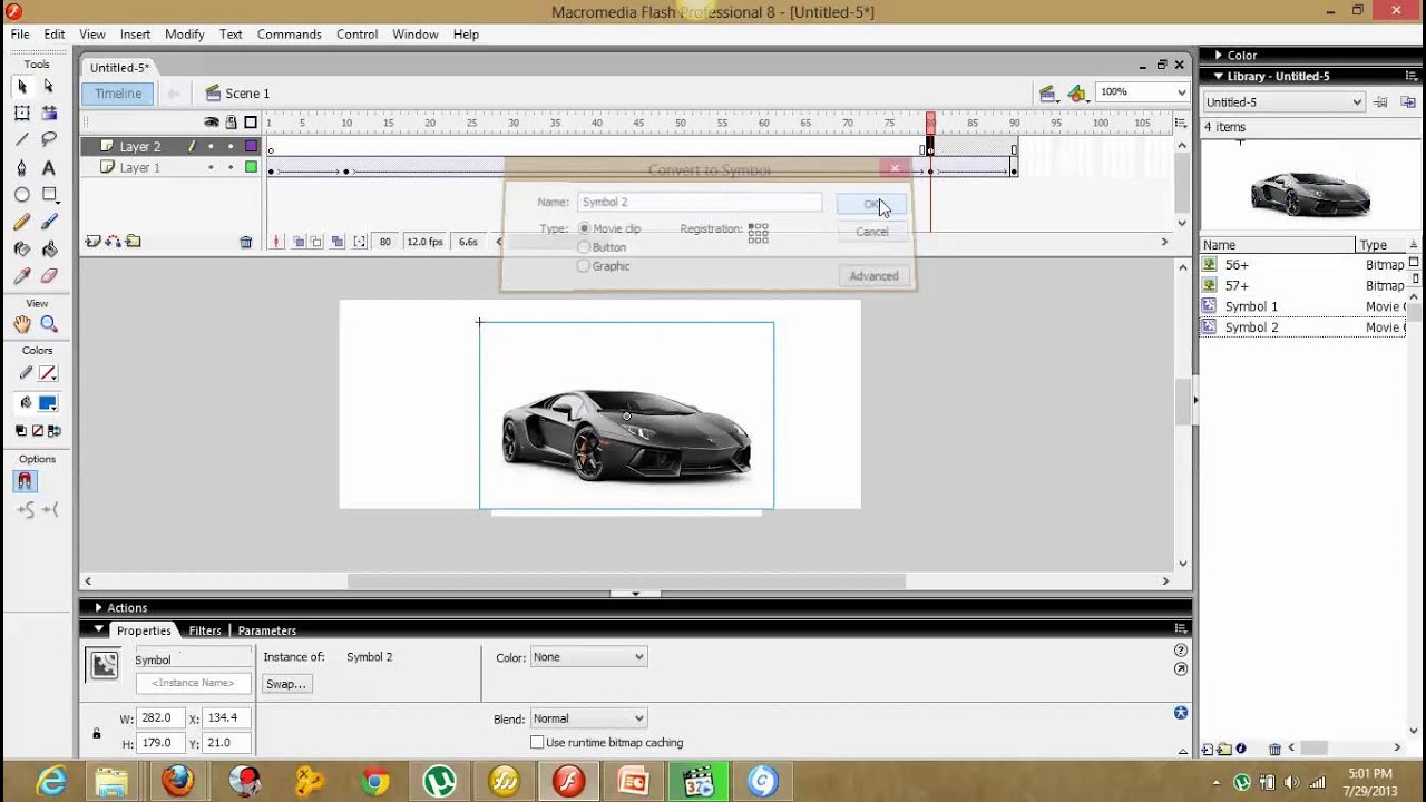 how to create a fade in and out image with macromedia flash 8 - YouTube