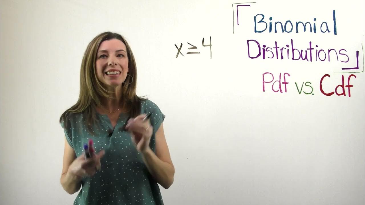 When to use BinomialPDF vs. Binomial CDF - YouTube