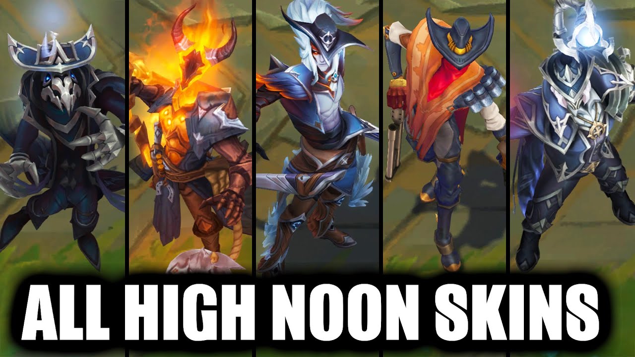 All OLD and NEW High Noon Skins Spotlight 2024 (League of Legends ...