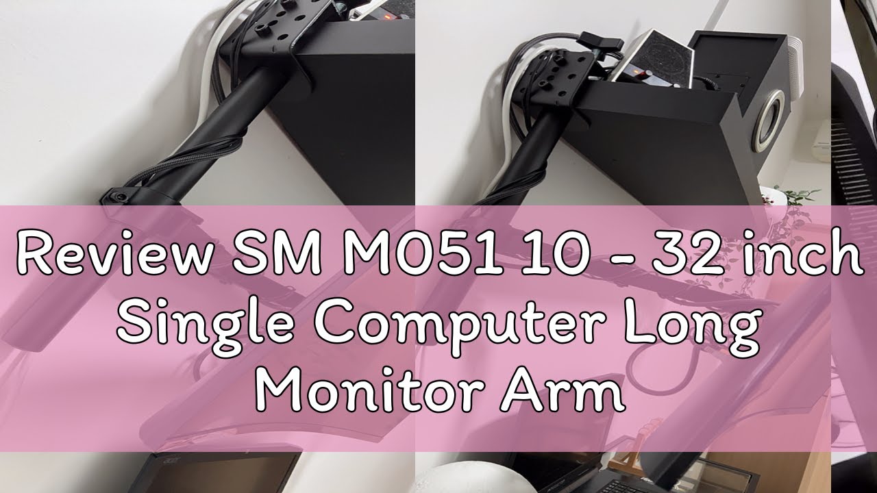 Review SM M051 10 - 32 inch Single Computer Long Monitor Arm TV Mount ...