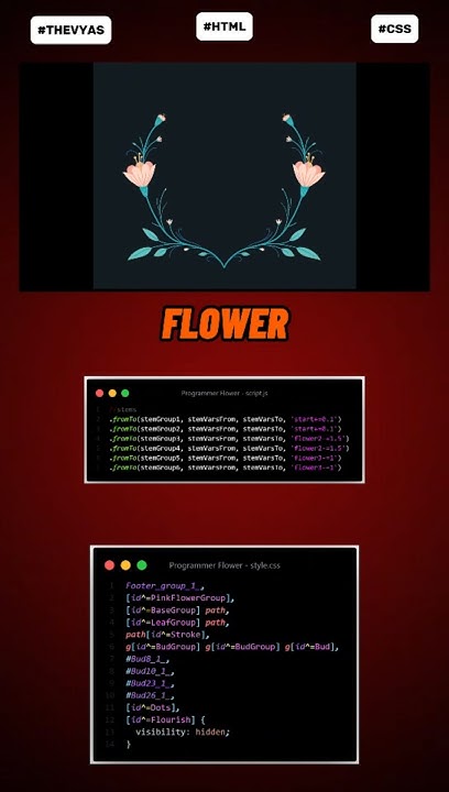 FLOWER using html css #html #css #programming #coding #cssanimation - YouTube