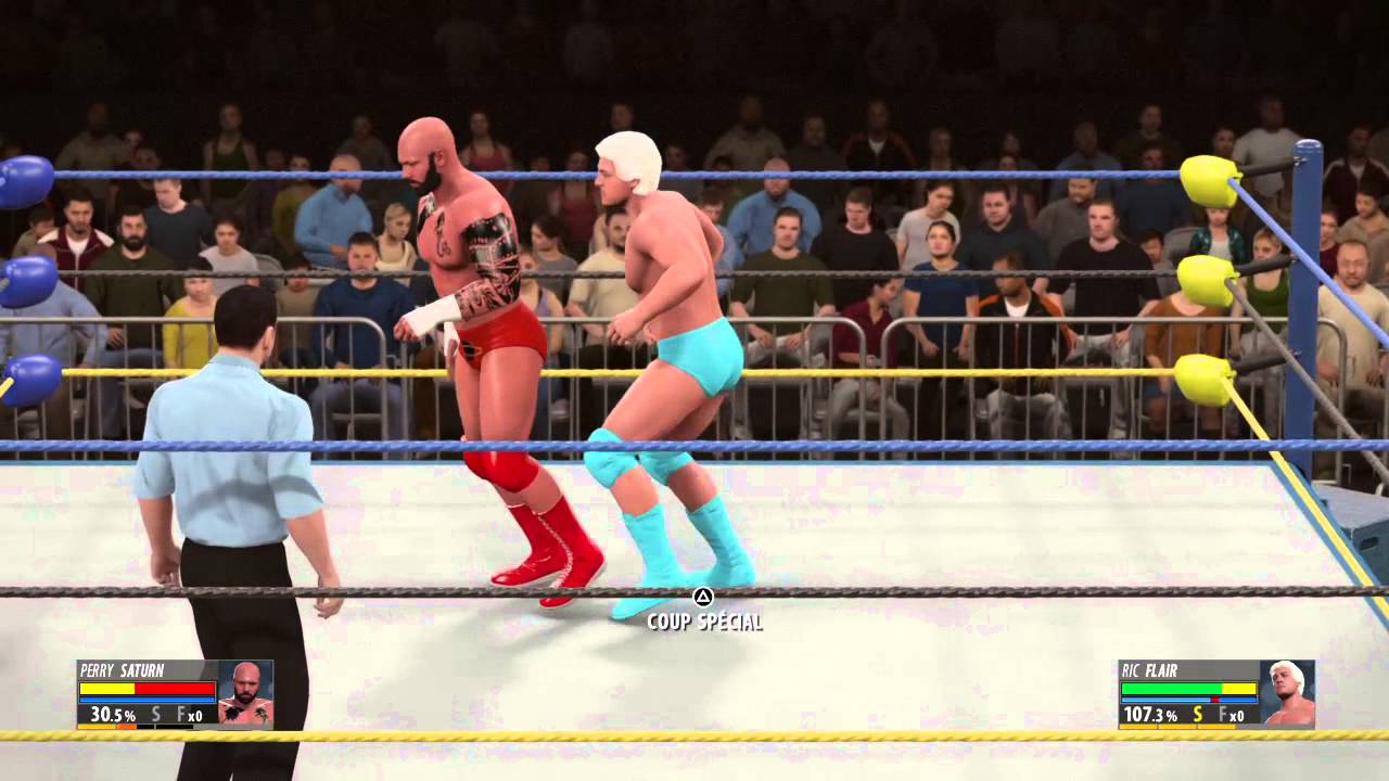 WWE 2K16. WCW. Perry Saturn VS Ric Flair. WCW World Heavyweight. Clash ...