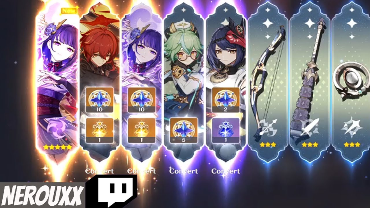 Genshin Impact Streamers Roll On The Raiden Shogun Banner #1 - YouTube