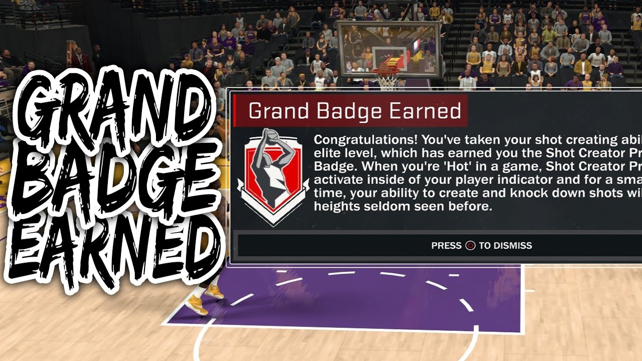 NBA 2K17 How to get the Shot Creator Grand Badge - YouTube