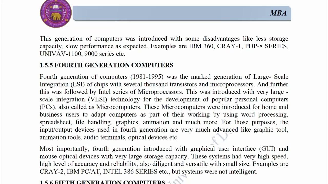 Lesson 1 Introduction To Computers Semester 1 Information Technology Management Youtube