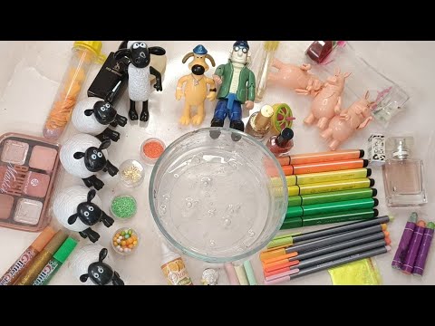 shaun the sheep slime. Mixing Makeup into slime! Special series 17 ...