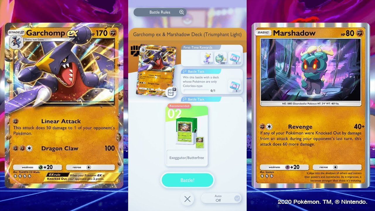 Garchomp EX & Marshadow Deck | Expert Solo Battle (Triumphant Light ...