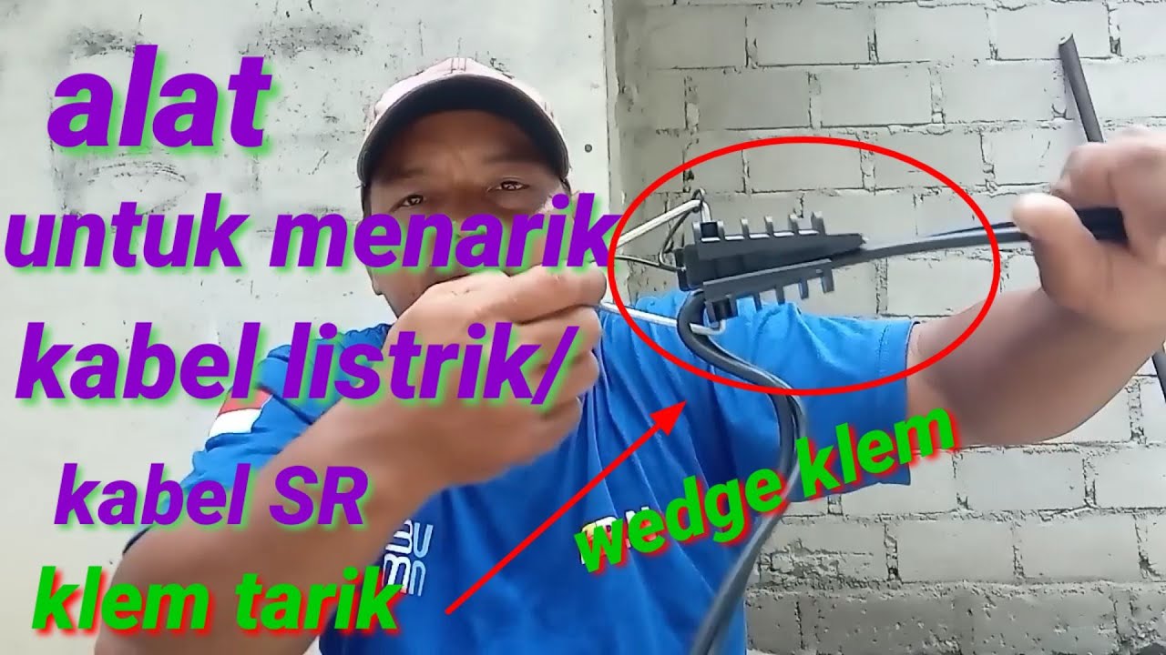 cara pemasangan klem tarik kabel sr - YouTube